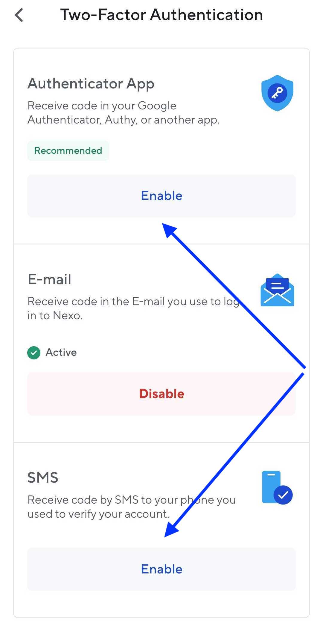 How to enable/disable your 2FA (Two-Factor Authentication)? • Nexo