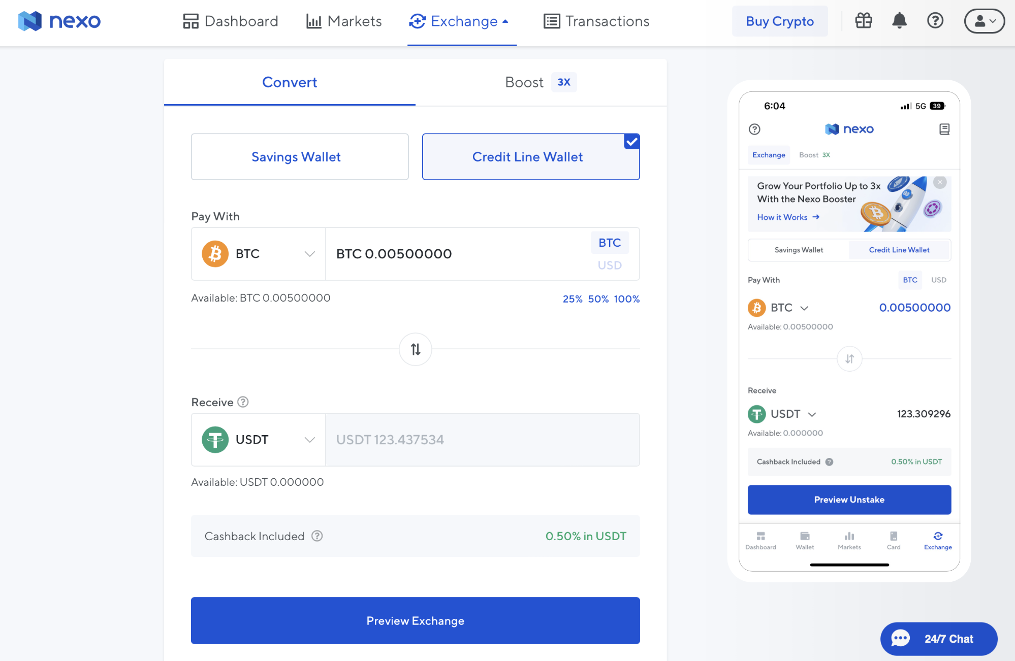 How to exchange your collateral for other assets - Explained • Nexo