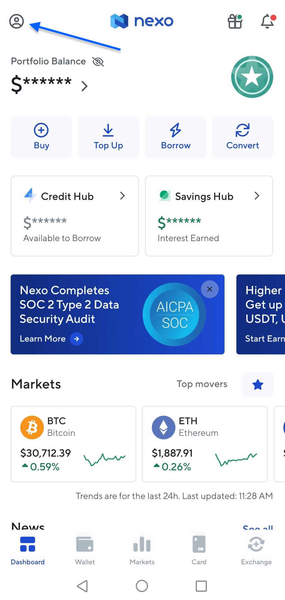 How do I change the display currency on my account? • Nexo