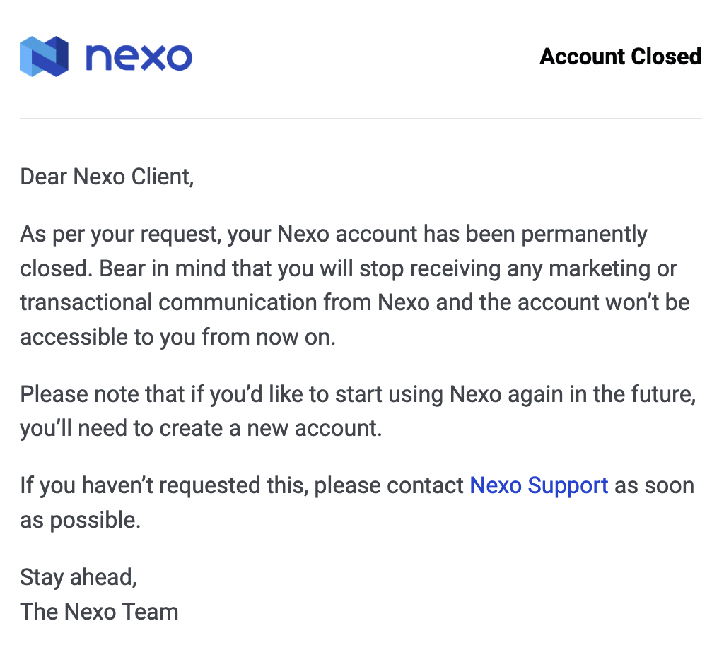 Nexo Support Center