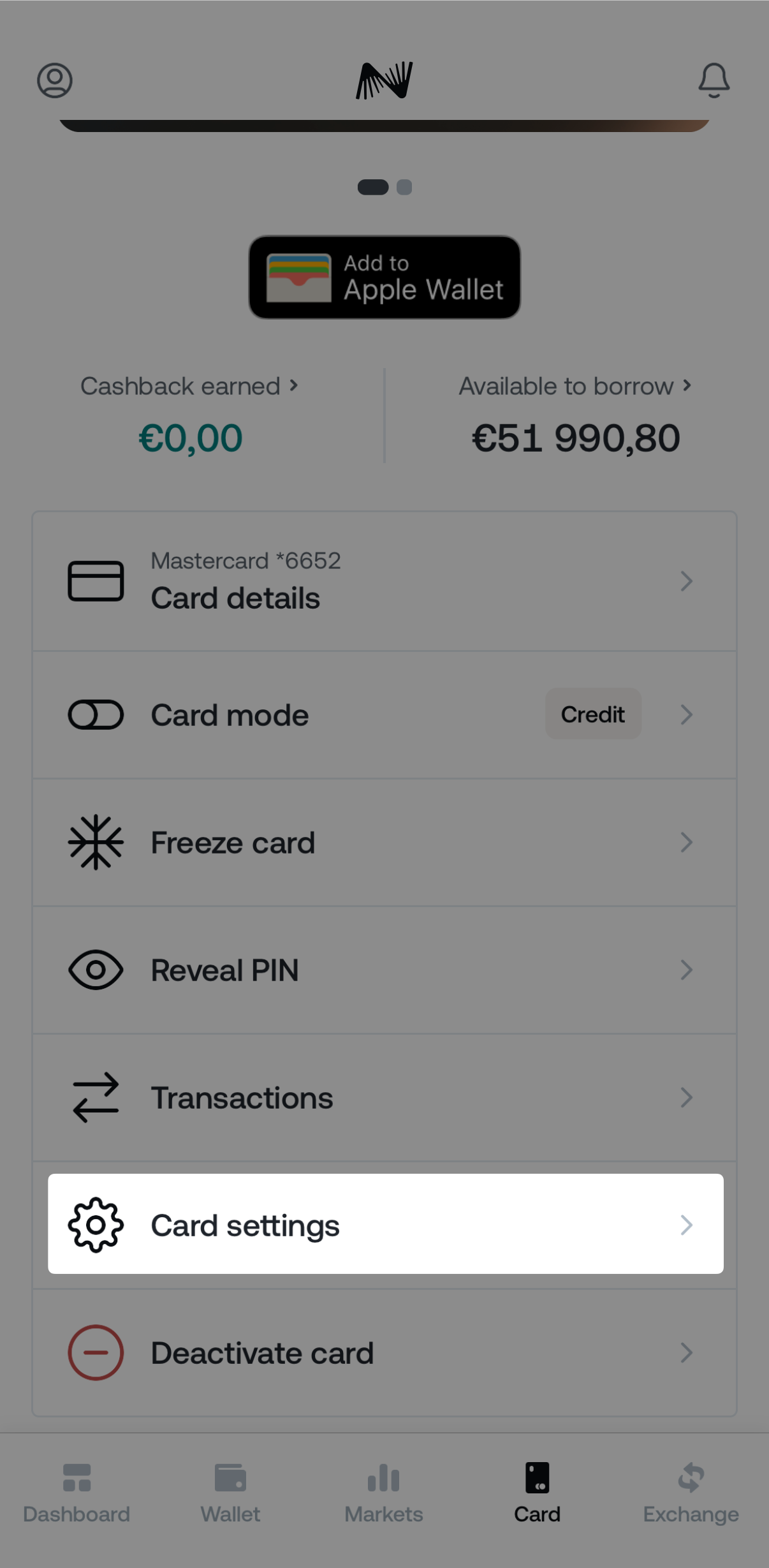 What are the limits and fees of the Nexo Card • Nexo