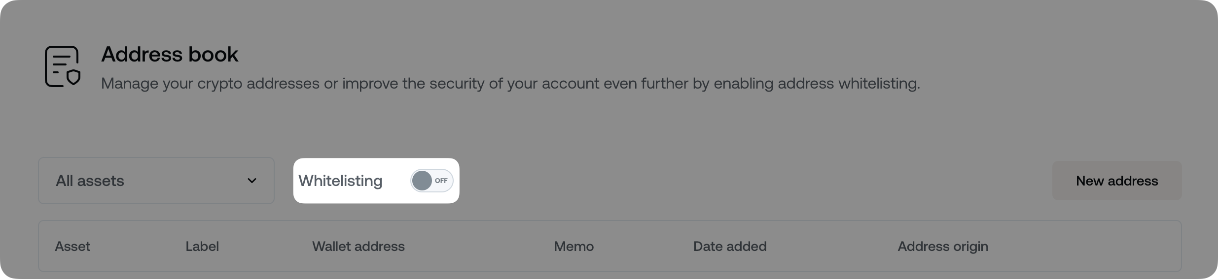 Address Book and Whitelisting еxplained • Nexo