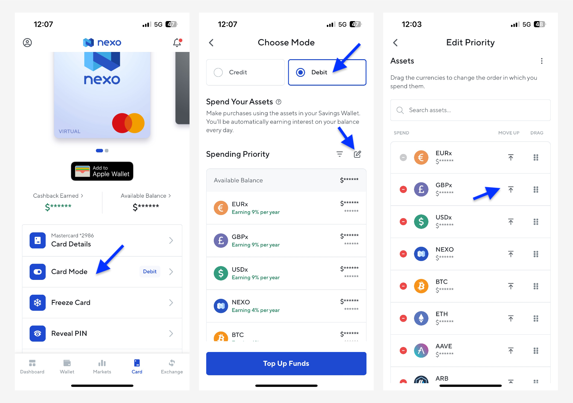 How does the Nexo Card work in Debit Mode • Nexo