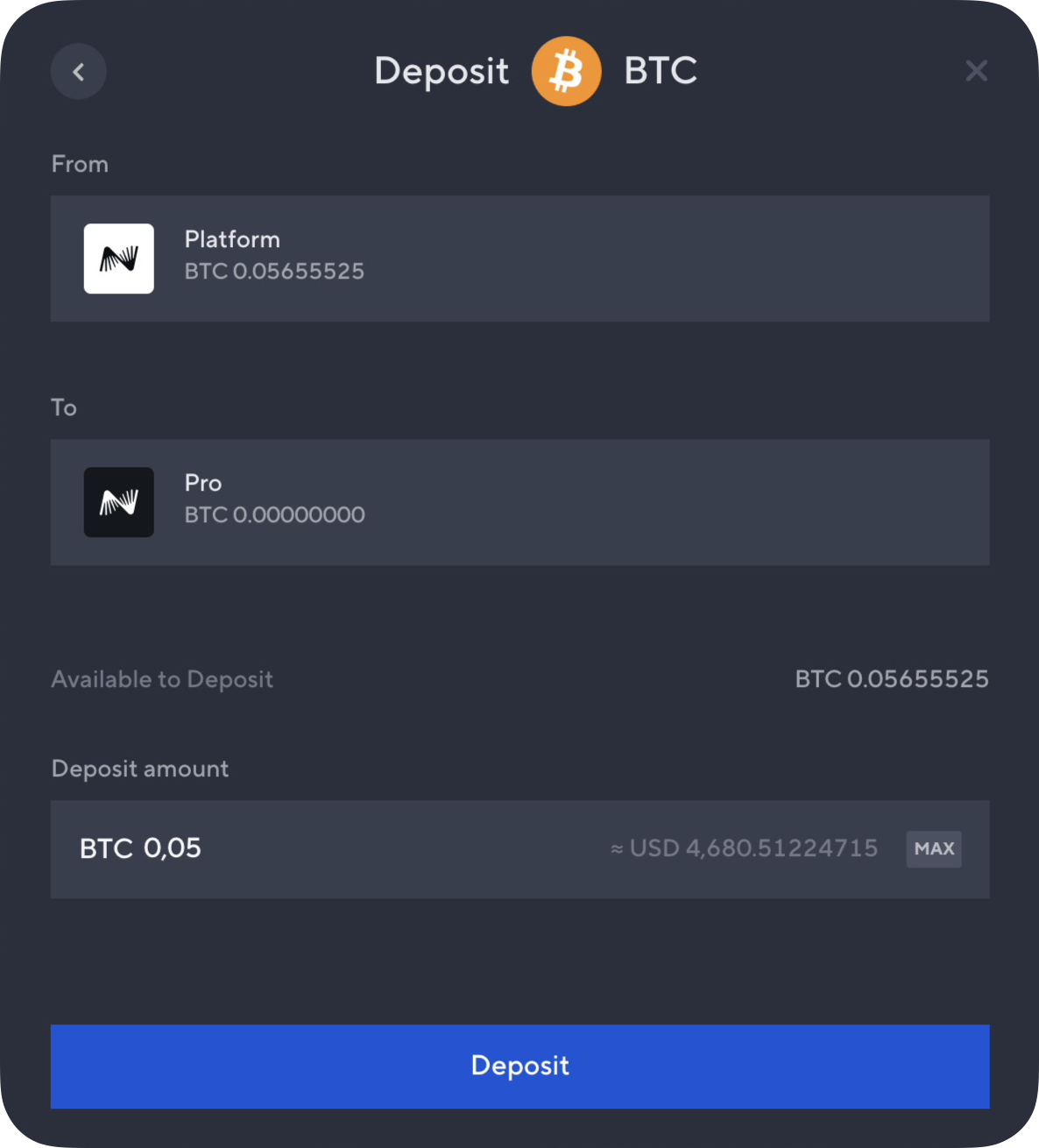 How to Iog in to my Nexo Pro account and top up assets to it • Nexo
