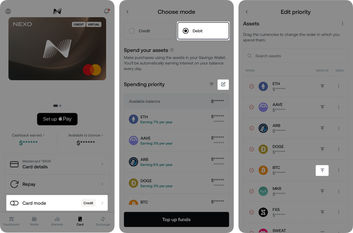 How does the Nexo Card work in Debit Mode • Nexo