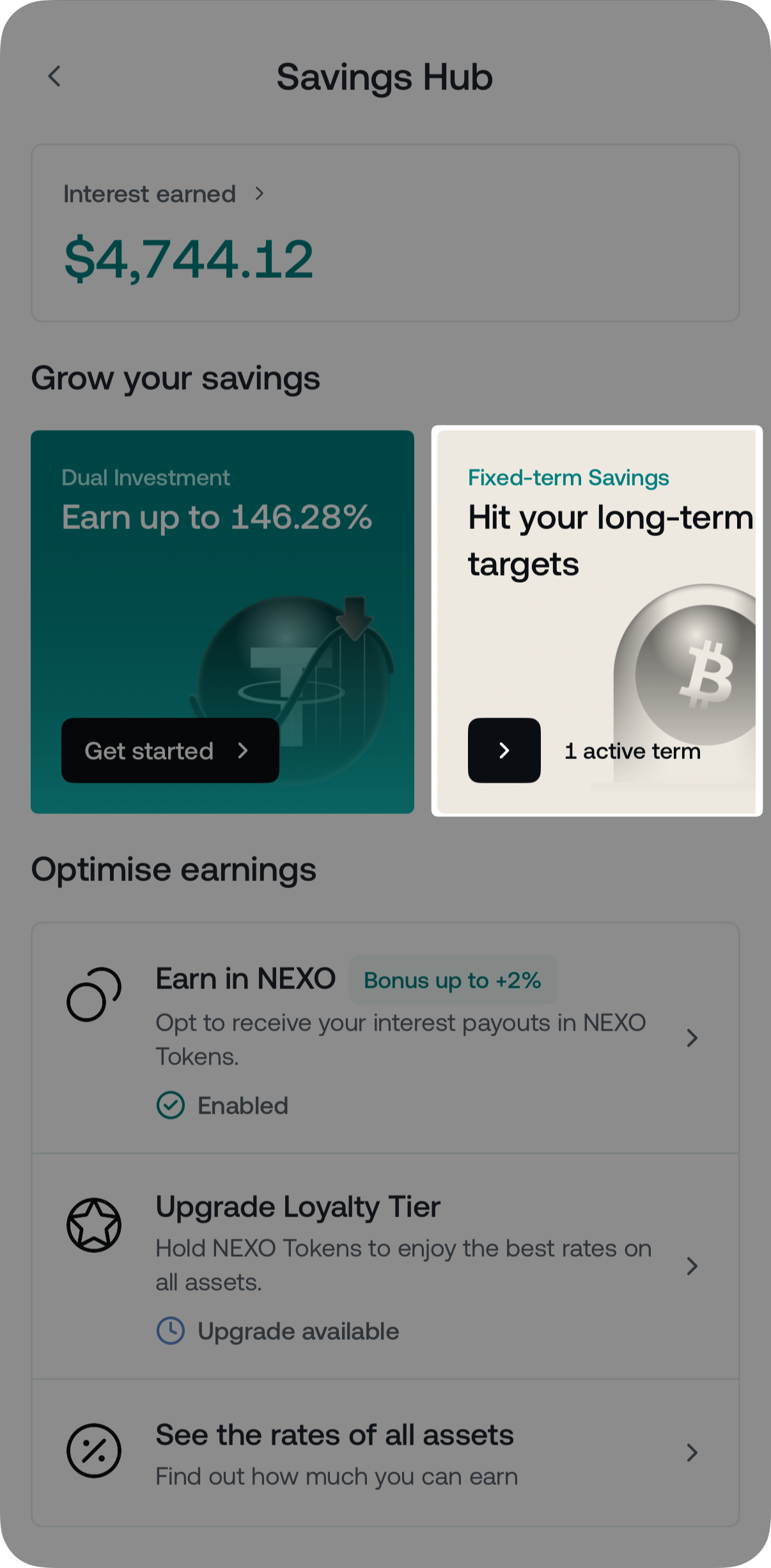 How to earn interest with Fixed-term Savings • Nexo